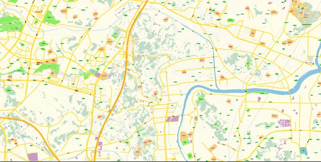 Tokyo Japan Map Vector Exact City Plan High Detailed Street Map ...