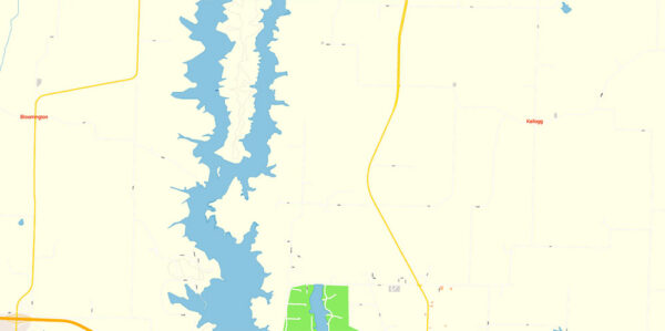 Macon Missouri US Map Vector High Detailed editable Adobe Illustrator ...