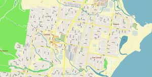 Wollongong Australia Map Vector Exact City Plan High Detailed Street ...