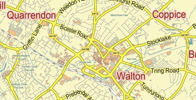 Buckinghamshire UK Map Vector Exact County Plan LOW Detailed (for small ...