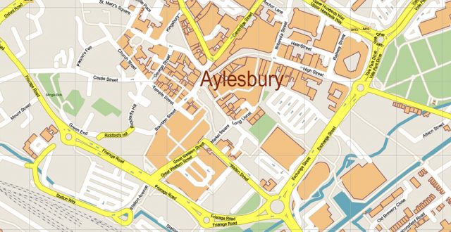 Buckinghamshire UK Map Vector Exact County Plan High Detailed Street ...