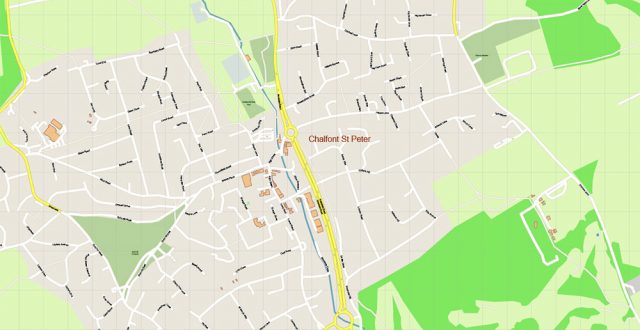 Buckinghamshire UK Map Vector Exact County Plan High Detailed Street ...