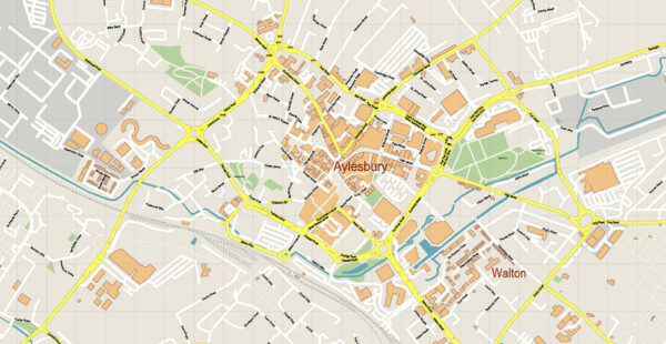 Buckinghamshire UK Map Vector Exact County Plan High Detailed Street ...