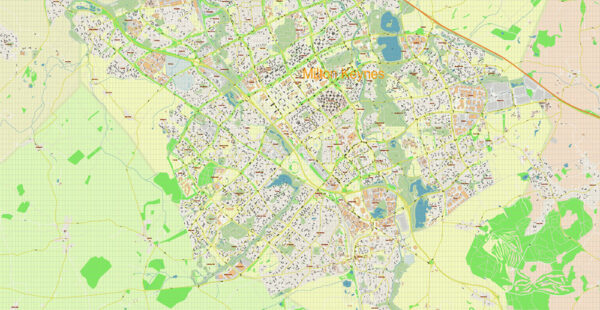 Buckinghamshire UK Map Vector Exact County Plan High Detailed Street ...