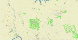 Cranberry 16066 plus surrounding zip codes Pennsylvania US Map Vector ...