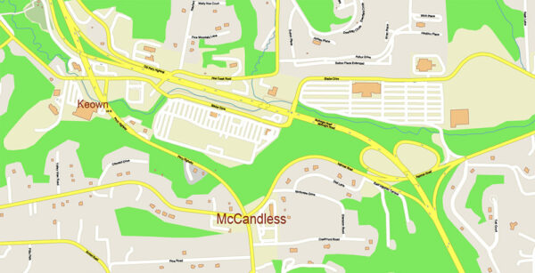 Cranberry 16066 plus surrounding zip codes Pennsylvania US Map Vector ...