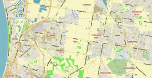 Melbourne Australia Grande area PDF Vector Map Exact City Plan Street ...