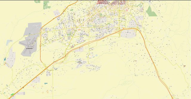 Santa Fe New Mexico US PDF Vector Map Exact City Plan High Detailed ...