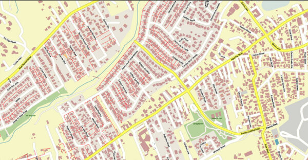 Santa Fe New Mexico US PDF Vector Map Exact City Plan High Detailed ...