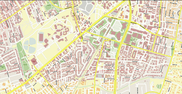 Santa Fe New Mexico US Map Vector Exact City Plan High Detailed Street ...