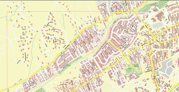 Santa Fe New Mexico US Map Vector Exact City Plan High Detailed Street ...