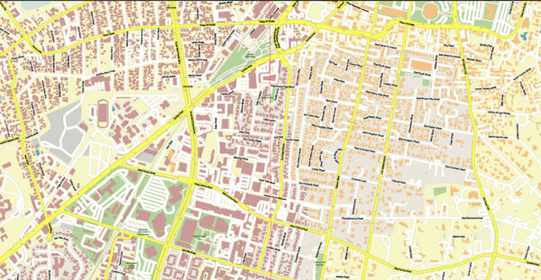 Santa Fe New Mexico US Map Vector Exact City Plan High Detailed Street ...