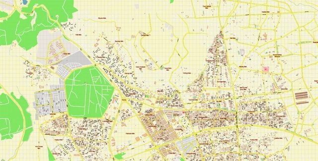 Antalya Turkey PDF Vector Map Accurate High Detailed City Plan editable ...