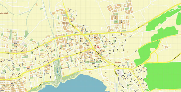 Antalya Turkey Map Vector Accurate High Detailed City Plan editable ...
