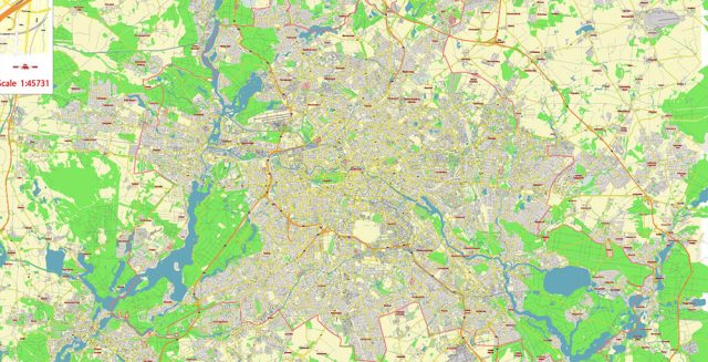 Berlin Germany Vector Map Free Editable Layered Adobe Illustrator + PDF ...