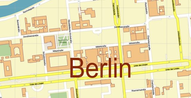 Berlin Germany PDF Vector Map Accurate High Detailed City Plan editable ...