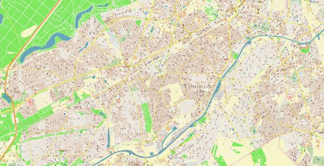 Berlin Germany PDF Vector Map Accurate High Detailed City Plan editable ...