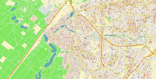 Berlin Germany PDF Vector Map Accurate High Detailed City Plan editable ...