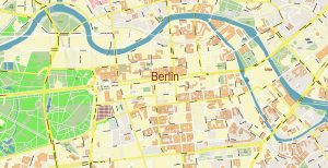Berlin Germany PDF Vector Map Accurate High Detailed City Plan editable ...