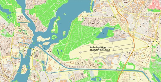 Berlin Germany PDF Vector Map Accurate High Detailed City Plan editable ...
