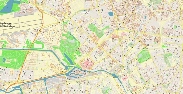 Berlin Germany PDF Vector Map Accurate High Detailed City Plan editable ...