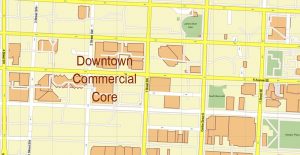 Calgary Alberta Canada Map Vector Accurate High Detailed City Plan ...