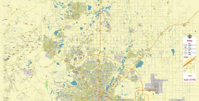 Denver Boulder Colorado US Vector Map Free Editable Layered Adobe ...