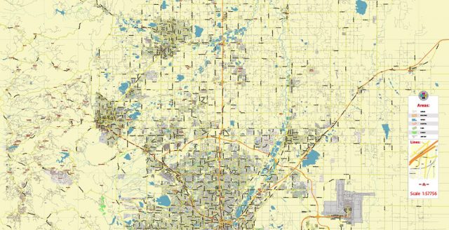 Denver Boulder Colorado US Map Vector City Plan Low Detailed (for small ...