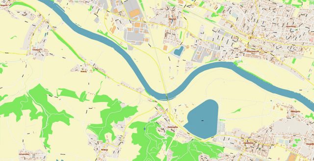 Dresden Germany Map Vector Accurate High Detailed City Plan editable ...