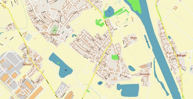 Dresden Germany PDF Vector Map Accurate High Detailed City Plan ...