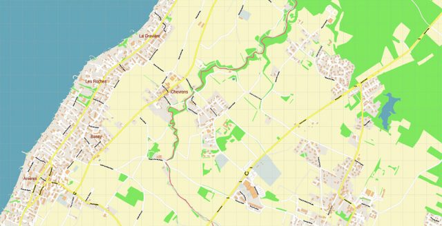 Geneva Genève Switzerland PDF Vector Map Accurate High Detailed City ...