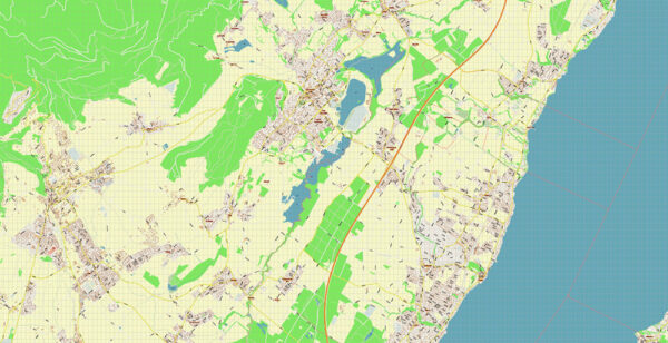 Geneva Genève Switzerland Map Vector Accurate High Detailed City Plan ...