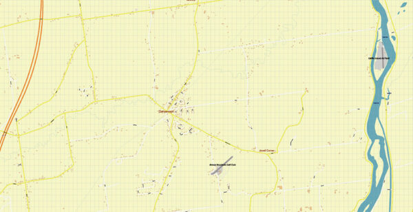 Gansevoort New York US PDF Vector Map: Accurate High Detailed City Plan ...