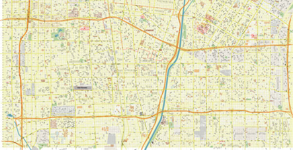 Lynwood California US DXF Map Vector Exact City Plan High Detailed ...