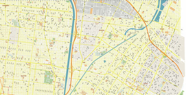 Lynwood California US DXF Map Vector Exact City Plan High Detailed ...