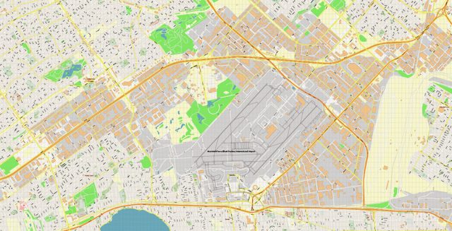 Montreal Quebec Canada Map Vector Accurate High Detailed City Plan ...