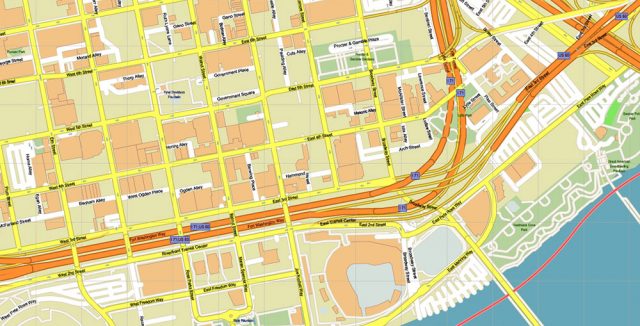 Cincinnati Ohio Metro Area US Map Vector Accurate High Detailed City ...