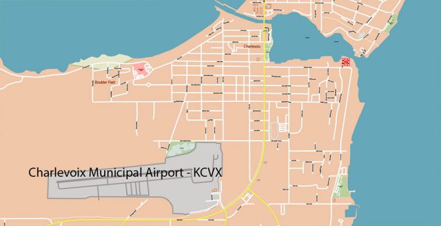Leelanau County Michigan US Map Vector Exact High Detailed City Plan ...