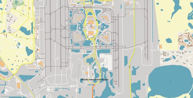 Orlando Florida US PDF Vector Map: Metro Area Accurate High Detailed ...