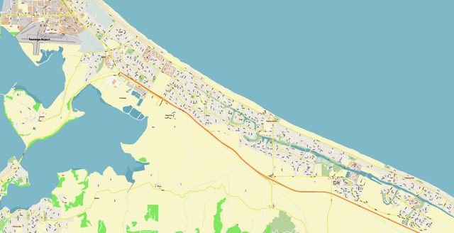 Tauranga New Zealand Map Vector Exact High Detailed City Plan editable ...