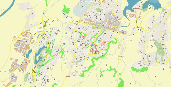 Tauranga New Zealand PDF Vector Map: Exact High Detailed City Plan ...