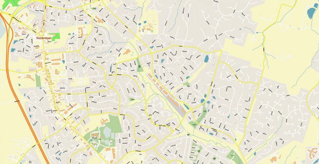 Baltimore Metro Area Maryland US PDF Vector Map Exact High Detailed ... Baltimore Metro Area Maryland US PDF Vector Map Exact High Detailed ...
