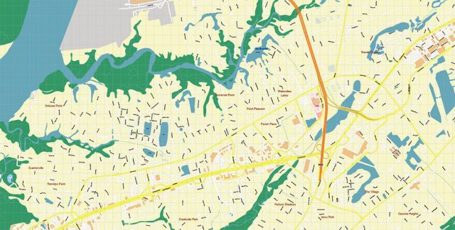 Sullivan’s + Dewees + Palm + Bulls Islands South Carolina US PDF Vector ...