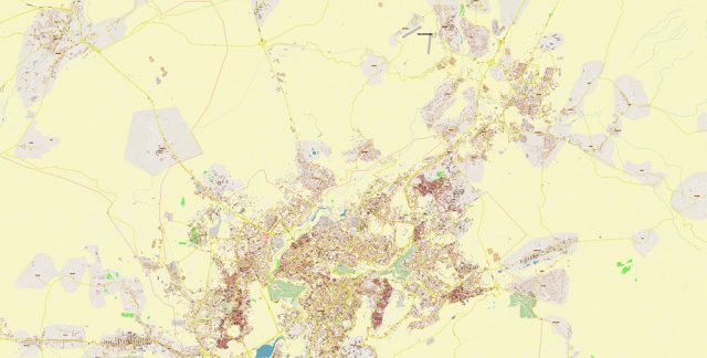 Yerevan Armenia Map Vector Exact High Detailed City Plan editable Adobe ...
