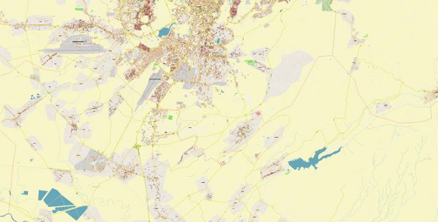 Yerevan Armenia Map Vector Exact High Detailed City Plan editable Adobe ...