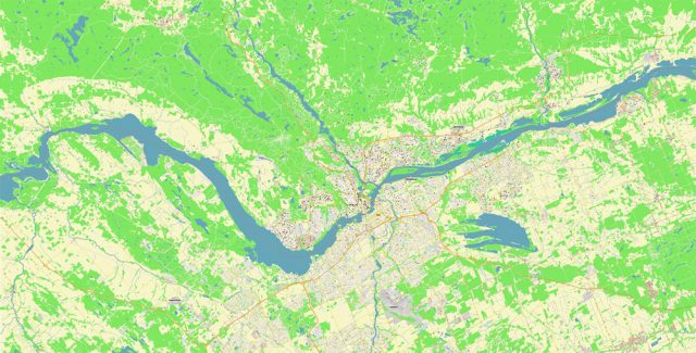 Ottawa Canada PDF Vector Map: Exact High Detailed City Plan editable ...