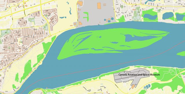 Ottawa Canada PDF Vector Map: Exact High Detailed City Plan editable ...