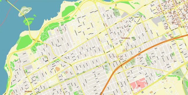 Ottawa Canada PDF Vector Map: Exact High Detailed City Plan editable ...