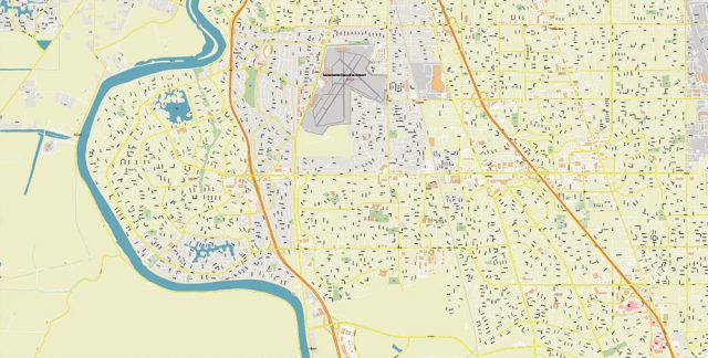 Sacramento California US Map Vector Metro Area Exact High Detailed City ...