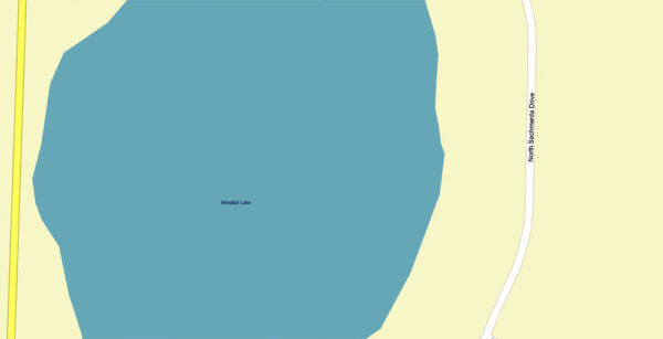 Windfall Lake Area Wisconsin US Map Vector Exact High Detailed + Low ...
